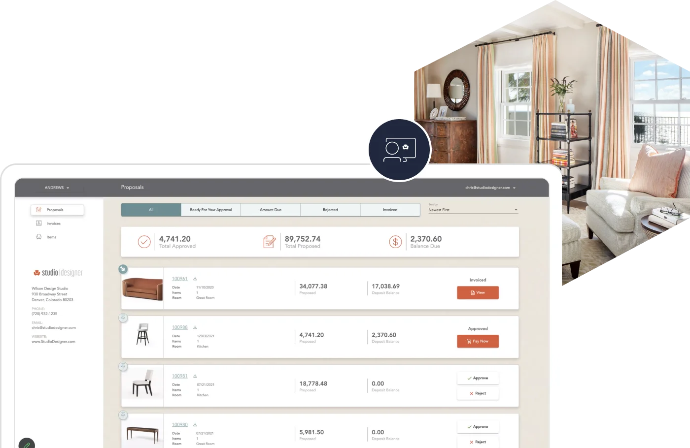 Client Portal for Interior Designers | Studio Designer